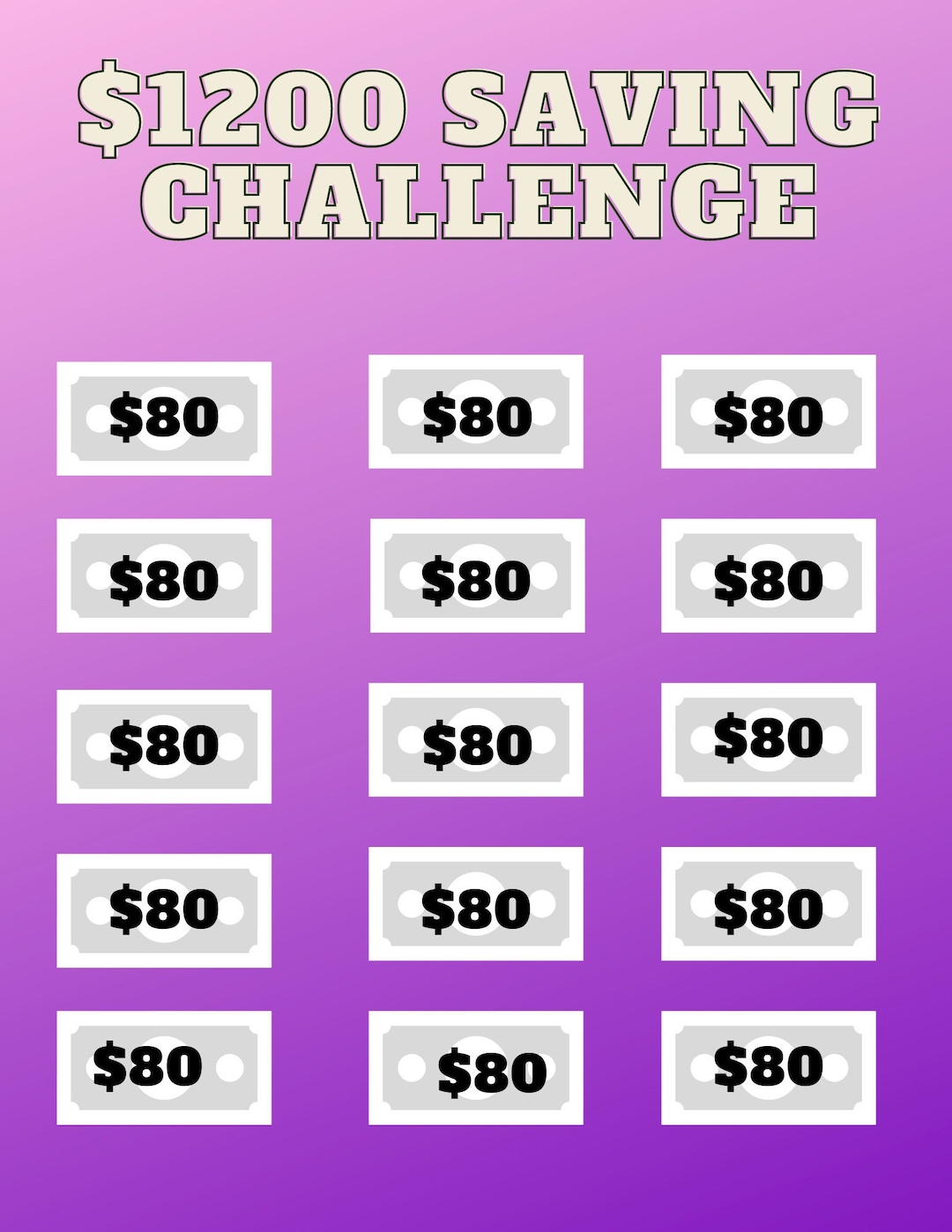 1200 Dollar Saving Challenge | Savings Challenge | Challenge | Digital ...