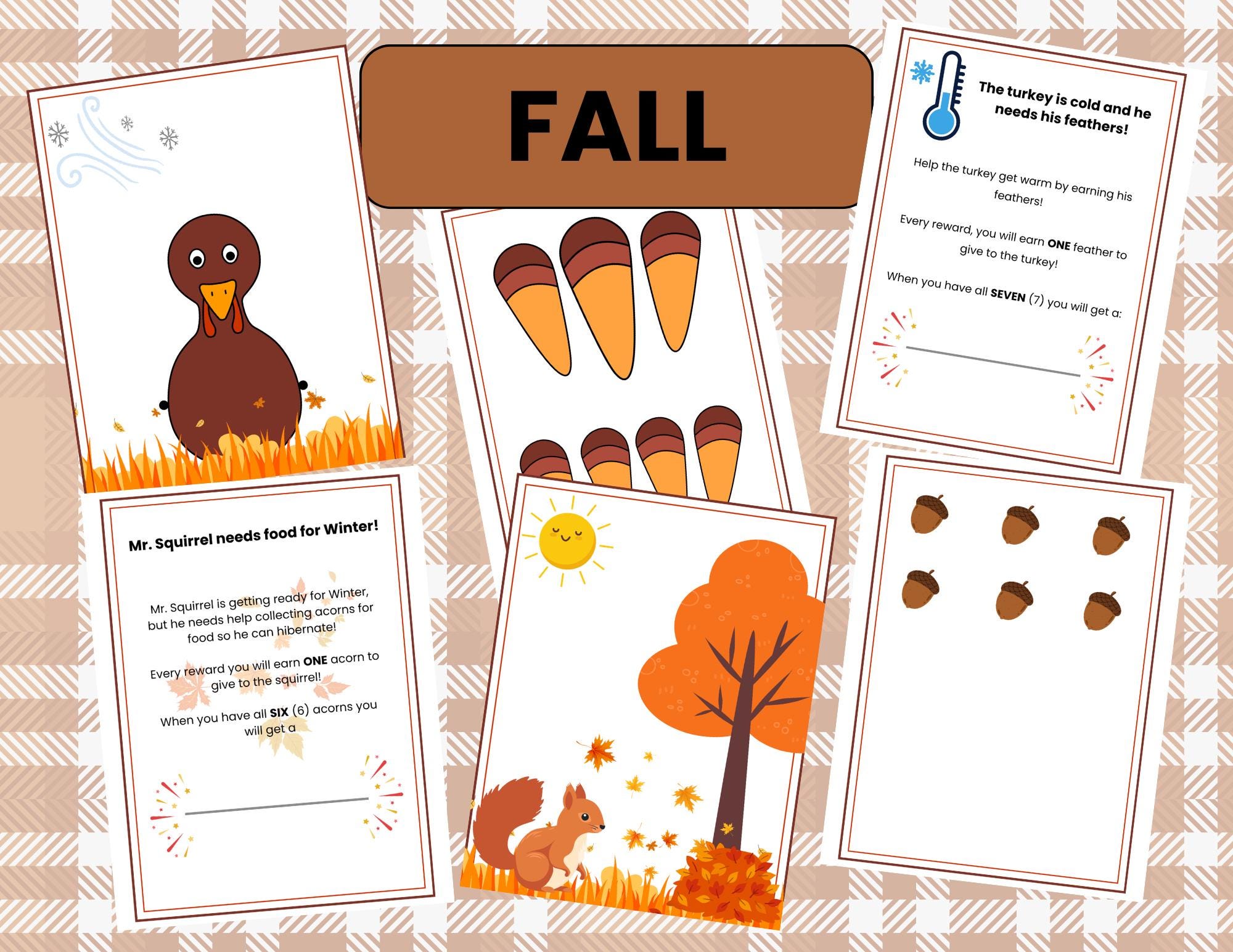 Printable Seasonal Reward Chart Bundle | Behavior Charts for Kids ...
