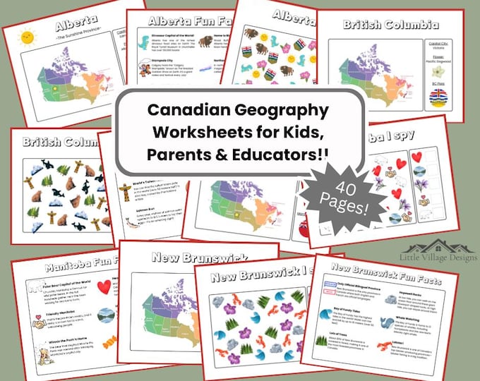 Canada Printable Map - Kids Learning Puzzle - Busy Book Binder Activity ...