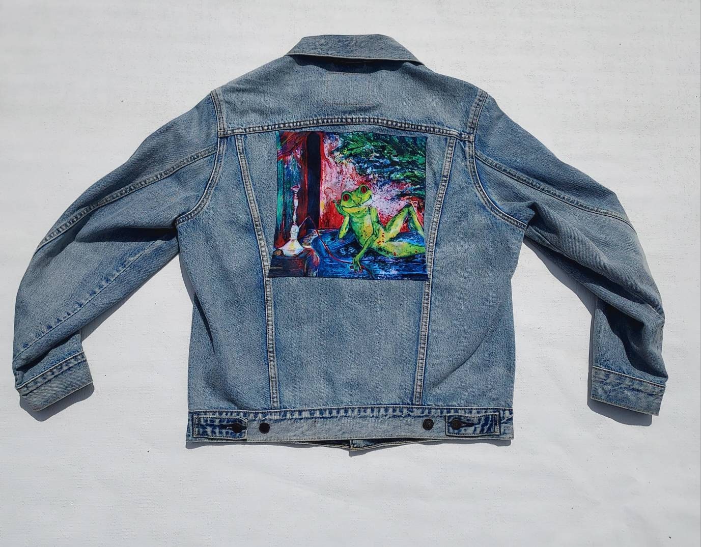 Levi's Jacket With Textile Art Print - Etsy