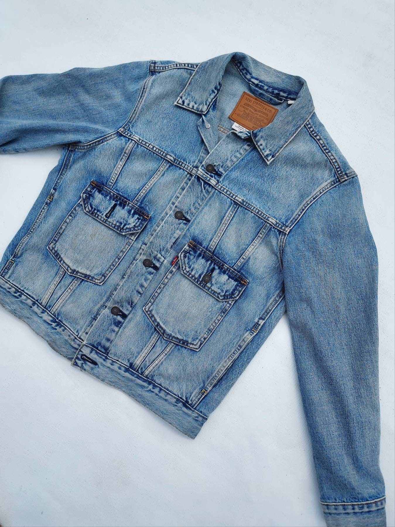 Levi's Jacket With Textile Art Print - Etsy