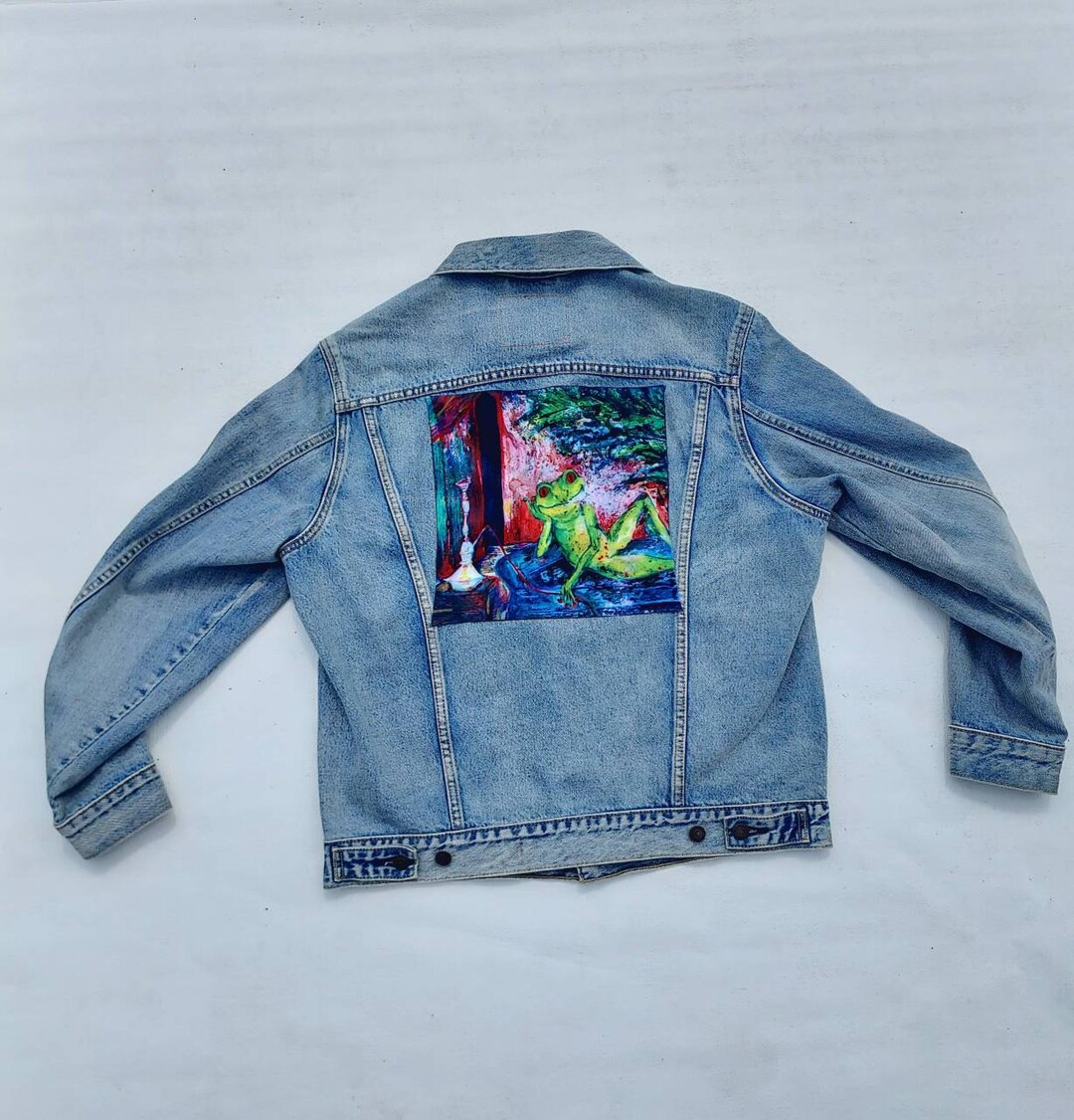 Levi's Jacket With Textile Art Print - Etsy