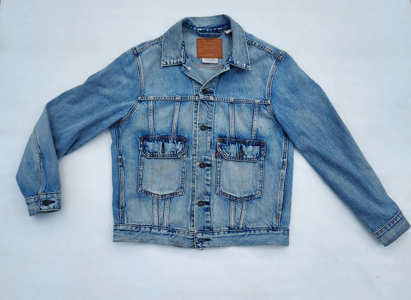 Levi's Jacket With Textile Art Print - Etsy