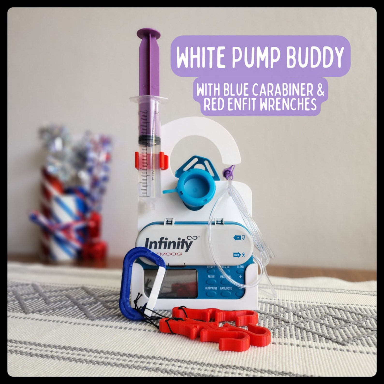 Feeding Pump Carrier Holder | Infinity Pump | Includes Syringe Clip for ...