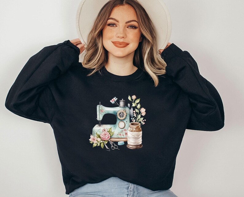 Floral Sewing Sweatshirt, Sewing Lover Gift, Quilting Sweatshirt ...
