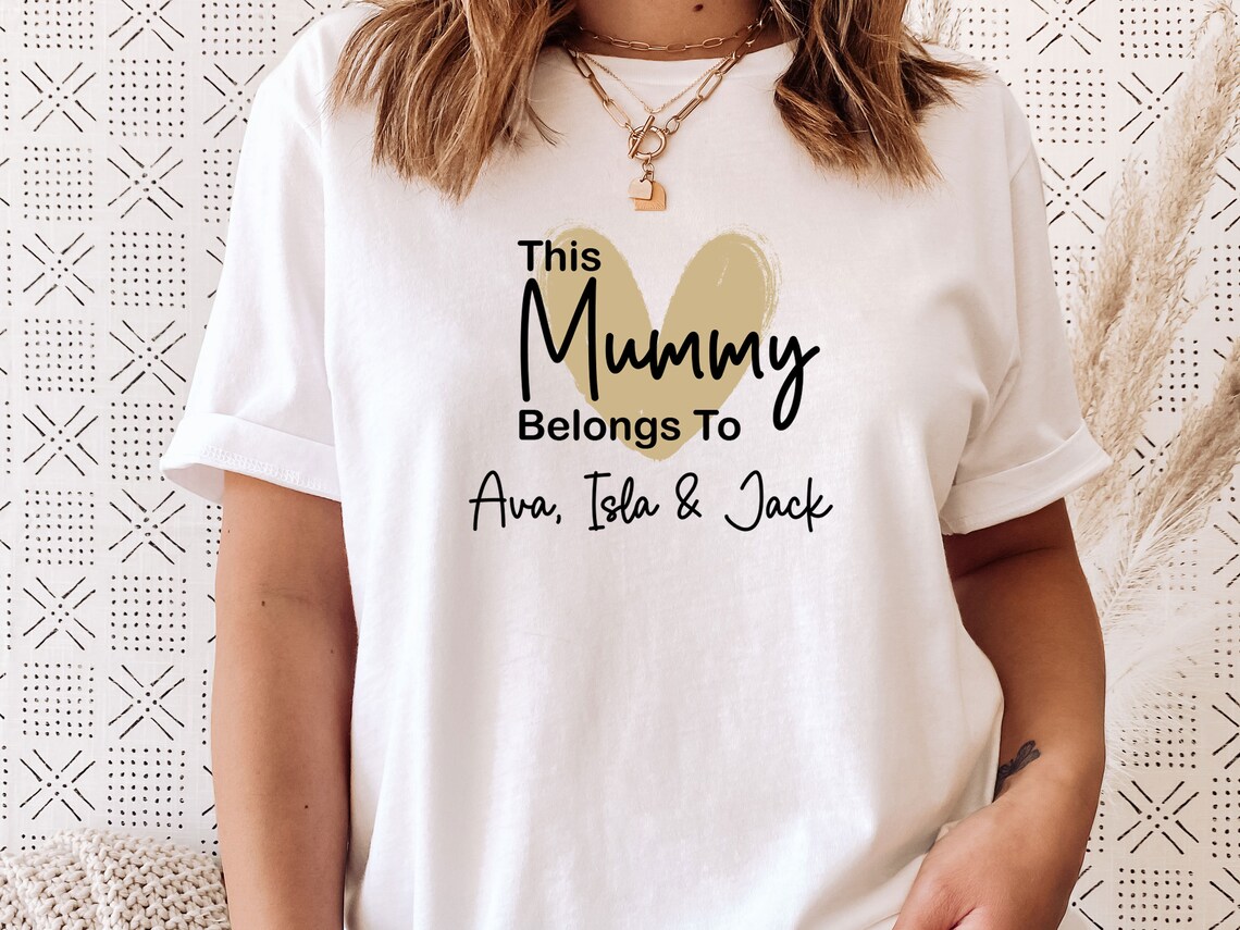 This Mummy Belongs To, Mummy Shirt, Custom Mama Shirt, Personalised ...