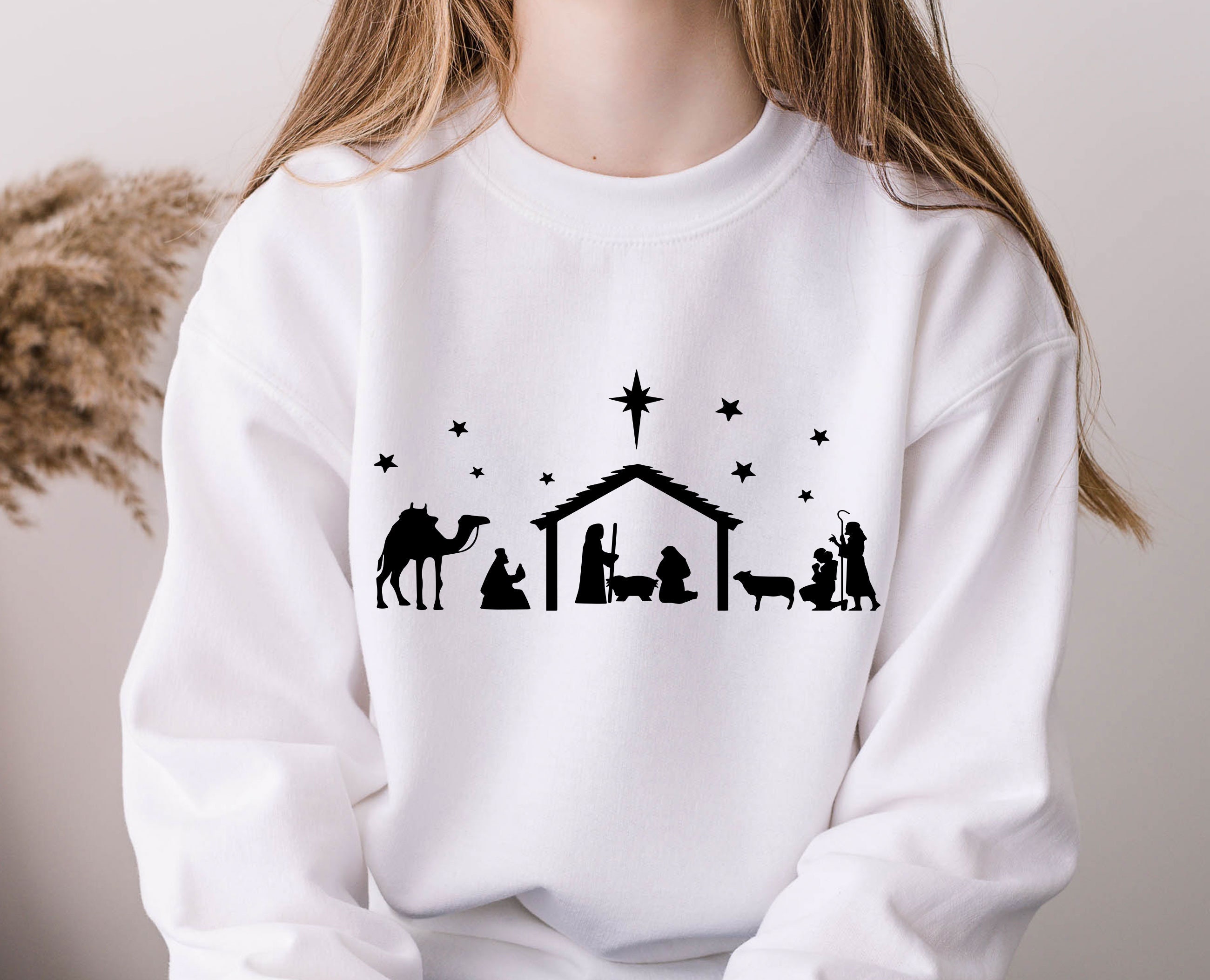 Nativity Sweatshirt, Christmas Sweatshirt, Jesus Sweater, Christian ...