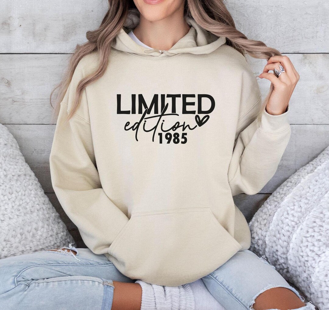 Birthday Hoodie, Personalised Hoodie, 40th Birthday Jumper, 1985 Hoodie ...