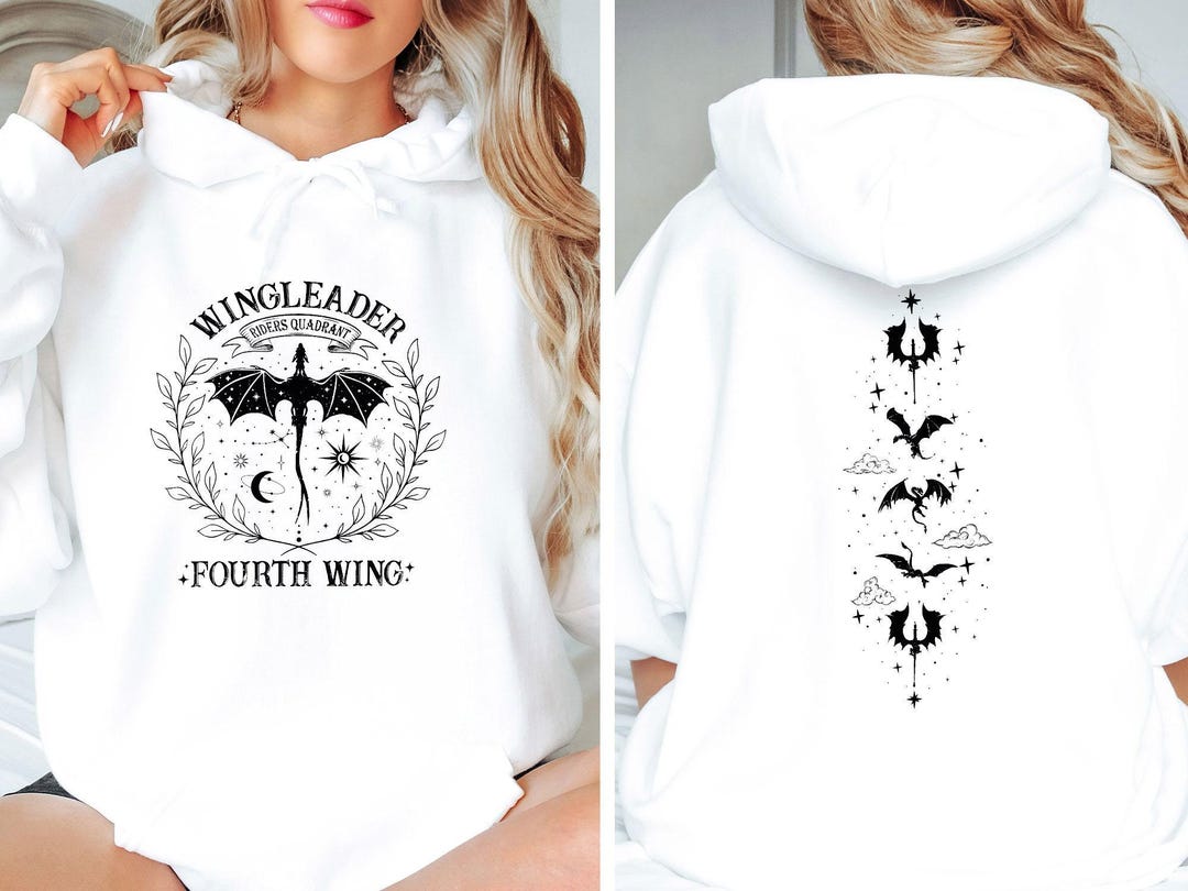 Fourth Wing Hoodie, Fourth Wing Merch, Bookish Hoodie, Book Club Hoodie ...