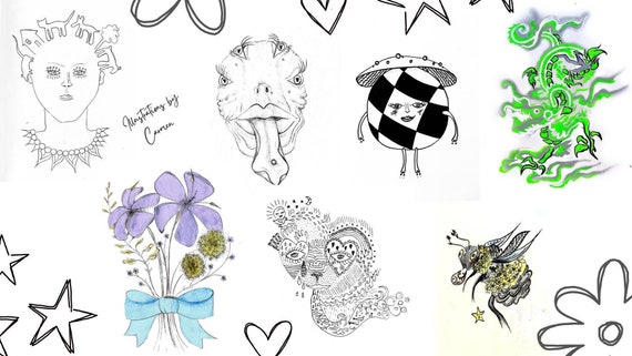 Custom Illustrations / Character Drawings / Sketch / - Etsy