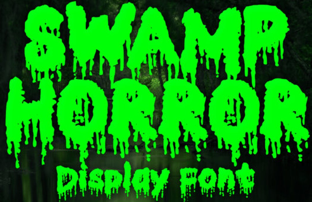 Swamp Horror Font, Simple Font, Cricut Fonts, Casual Font, Modern Font ...