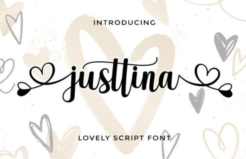 Justtina Script Font, Calligraphy Font, Wedding Font, Cricut Font ...