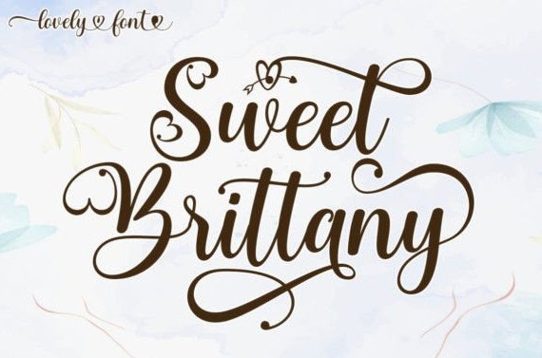 Sweet Brittany Font, Bold Font, Classic Font, Script Font, Vintage Font ...