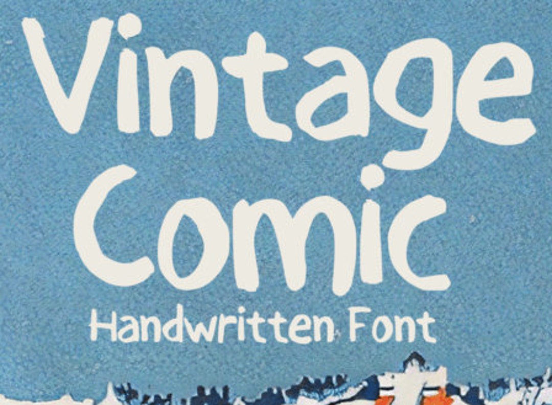 Vintage Comic Font, Simple Font, Cricut Fonts, Casual Font, Modern Font, Fonts for Crafts ...