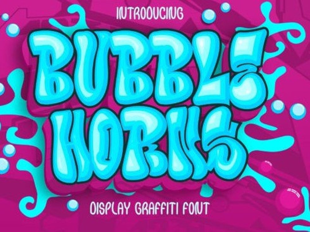 Bubble Horns Graffiti Font, Handwritten Font, Script Beautiful Font ...