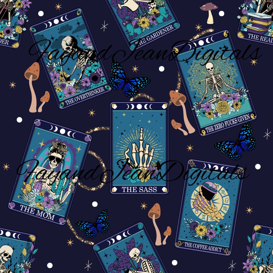 Sassy Tarot Card Digital Seamless - Etsy