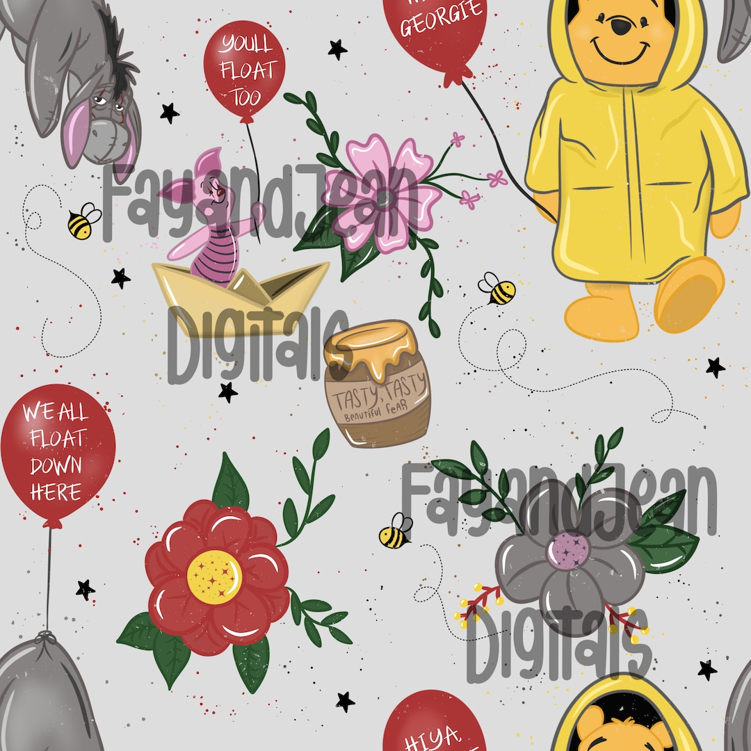 Lets Float Together Digital Seamless Spooky Turned Cute - Etsy