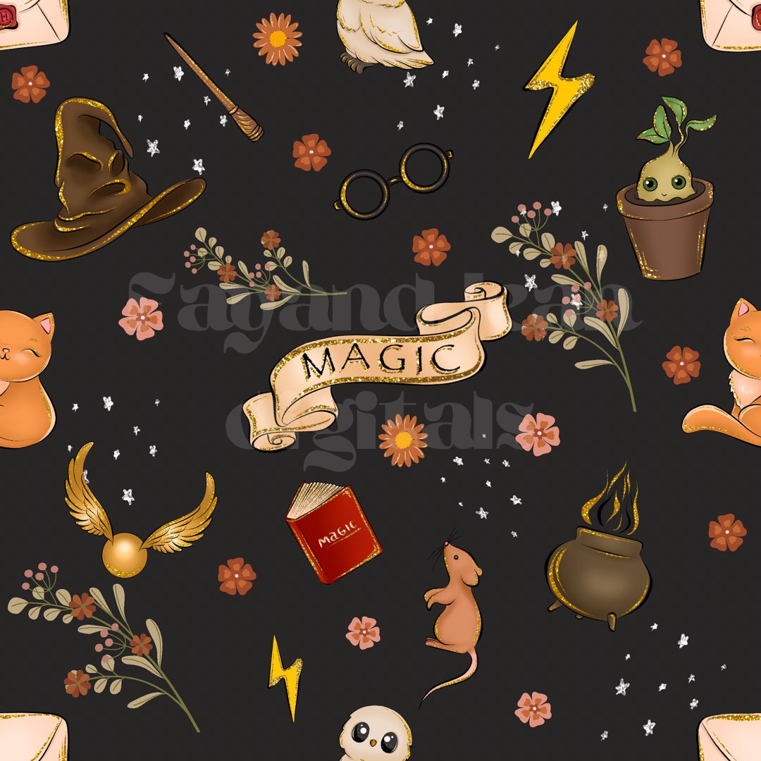 Magic | Floral | Digital Seamless Pattern - Etsy