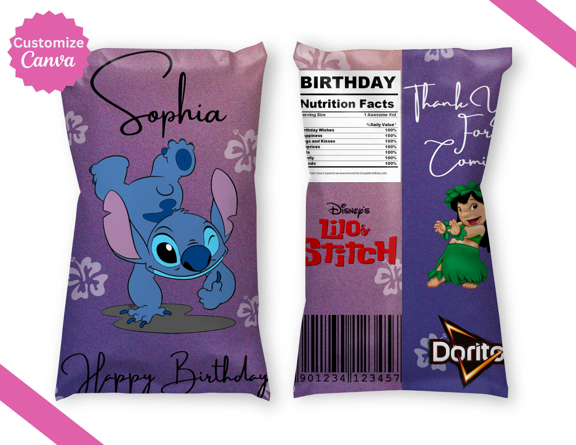 Stitch Chip Bags Template - Etsy