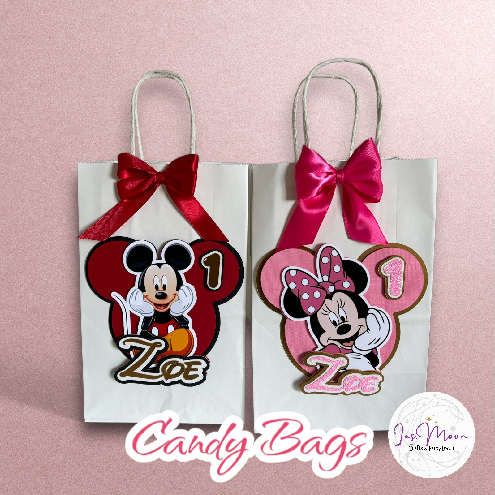 Mickey and Minnie Mouse Candy Bags - Etsy