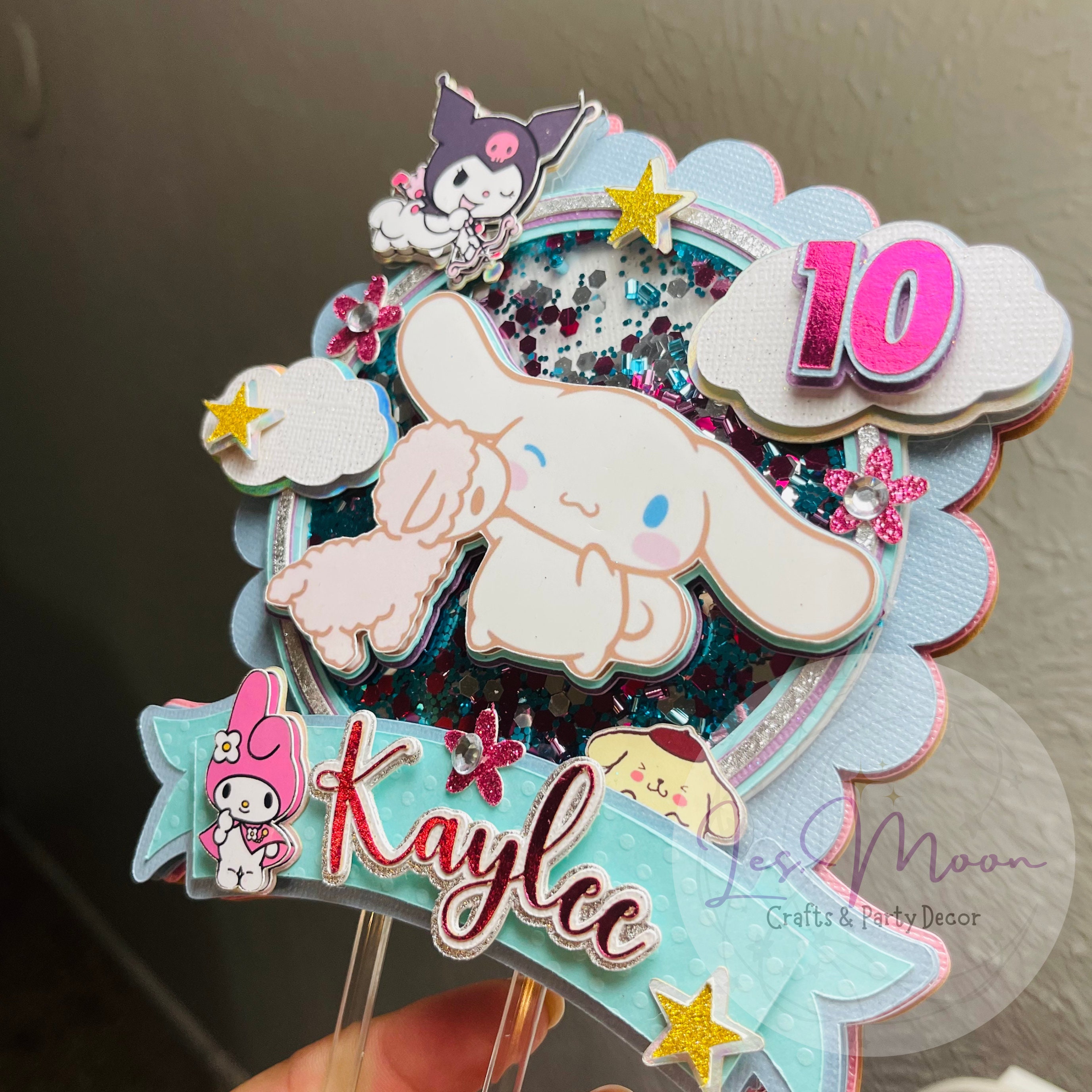Cinnamoroll Shaker Cake Topper, Personalized Birthday Party Decor - Etsy