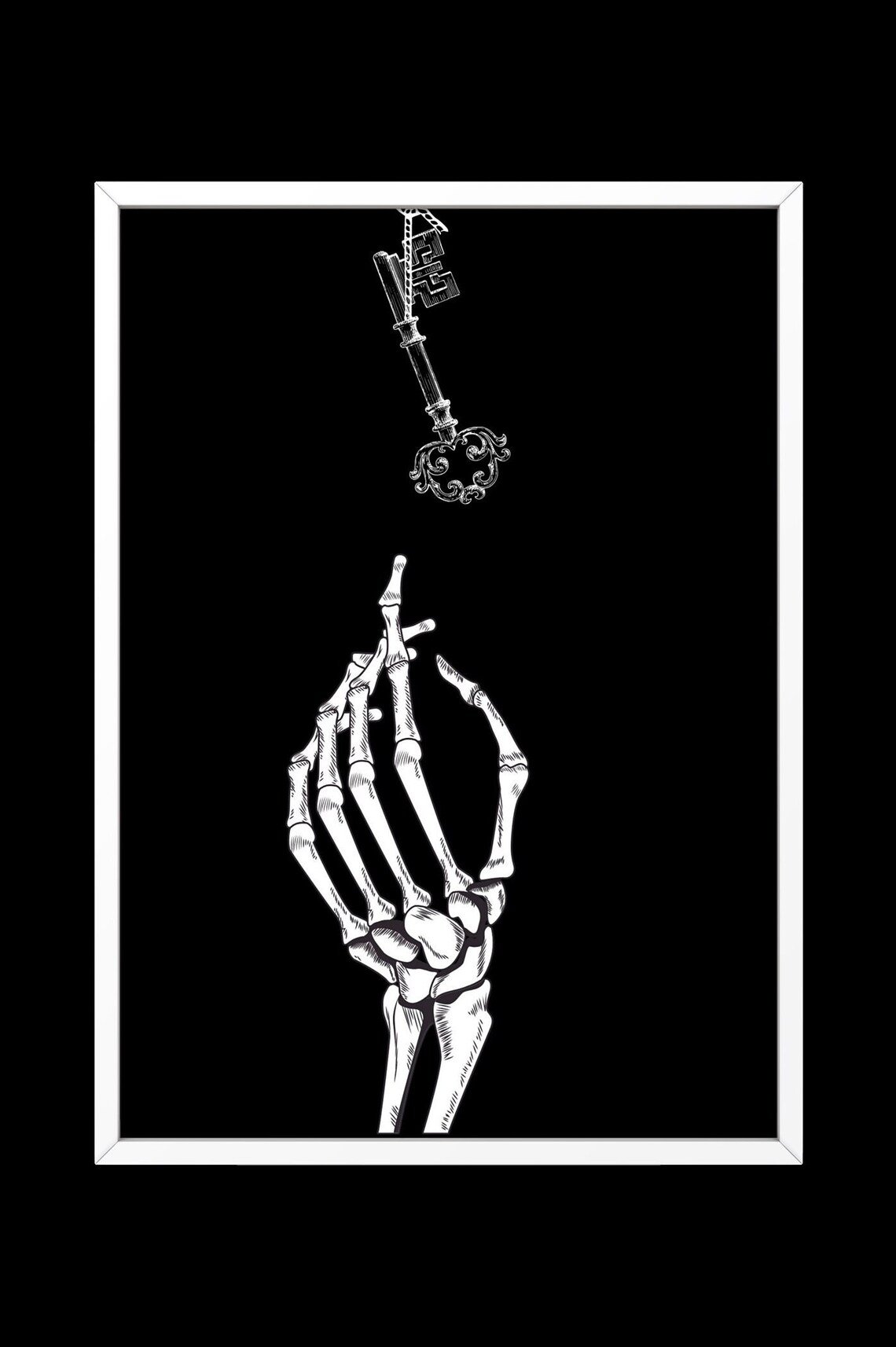 Halloween Wall Art Skeleton Hand and Key Wall Art Skeleton - Etsy