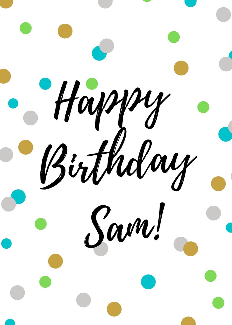 Happy Birthday Sign Personalized, Party Decor, Happy Birthday Print ...