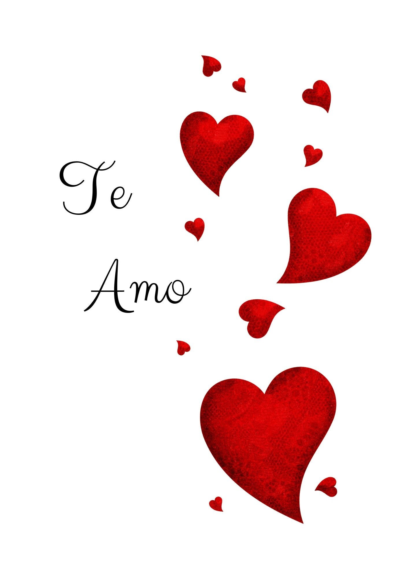 Valentines Decor Te Amo Wall Art Te Amo Decor I Love You Spanish Language Print Digital
