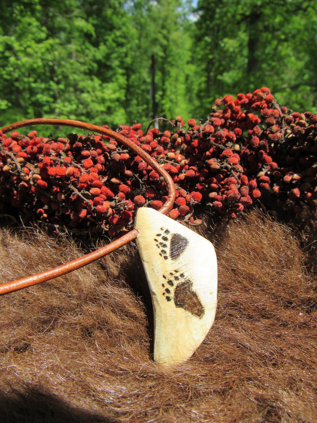 Bone Bear Tracks Talisman - Etsy