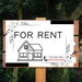 For Rent/white and Black Yard Sign/for Rent Yard Sign/house for Rent ...