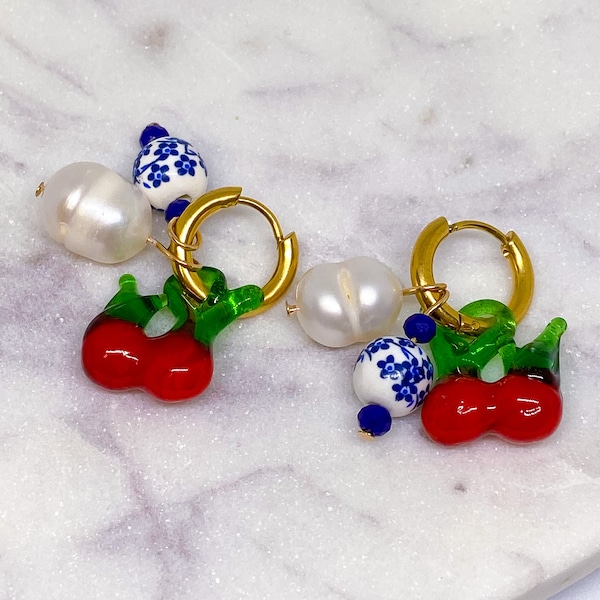 Cherry Earrings - Etsy