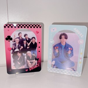 K-POP Bow Tie Acrylic Photocard Frame Standee Mini Photocard Acrylic ...