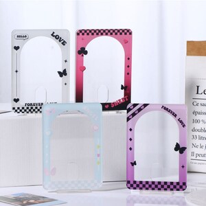 K-POP Bow Tie Acrylic Photocard Frame Standee Mini Photocard Acrylic ...