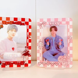 K-POP Acrylic Photocard Frame Standee Mini Photocard Acrylic Plastic ...