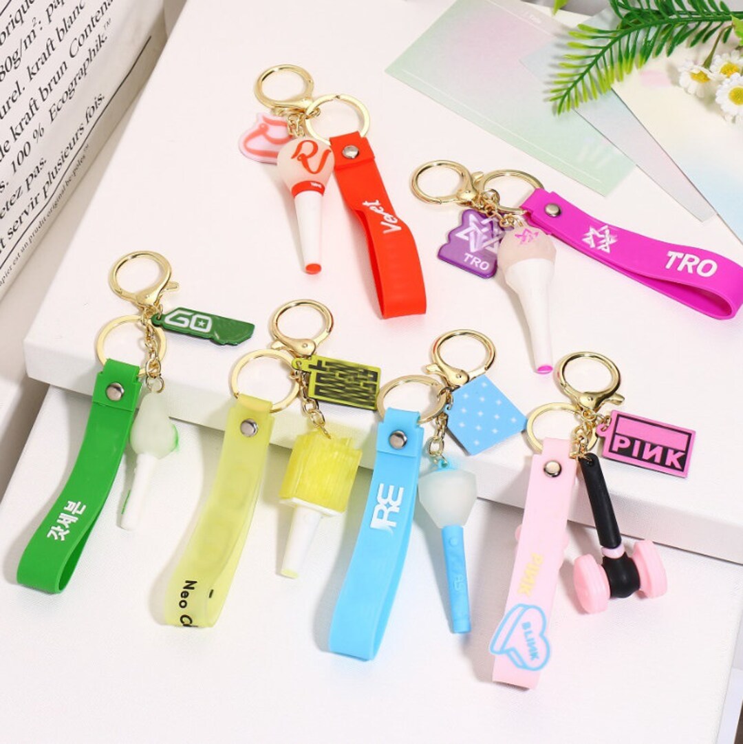 K-pop Keychain Light Stick Soft Keychain Keyring Kpop Gift Bts Stray ...