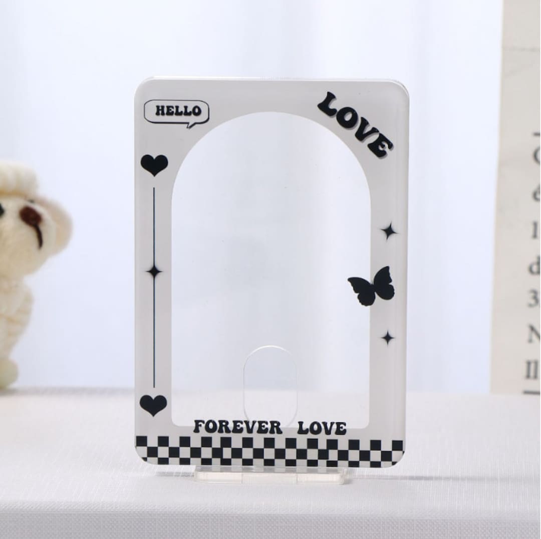 K-POP Bow Tie Acrylic Photocard Frame Standee Mini Photocard Acrylic ...
