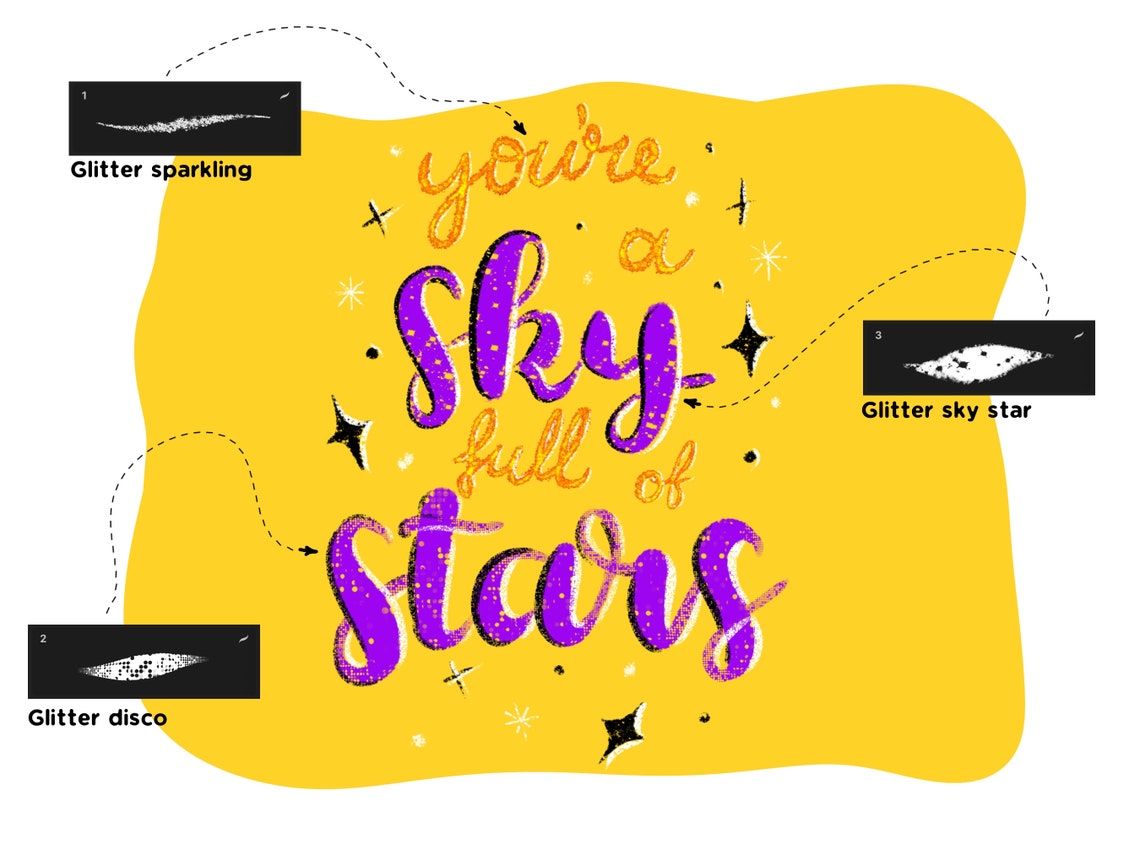 Procreate Lettering Brushes Lettering Brush Set Calligraphy - Etsy