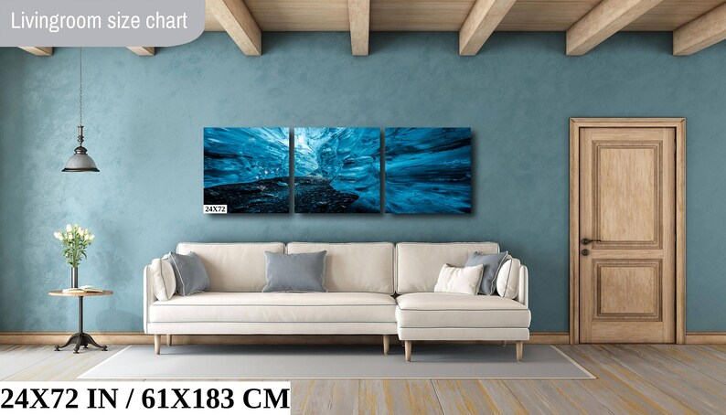Iceland Ice Cave Photo Print: Arctic Blue Glacier Landscape Wall Art - Etsy
