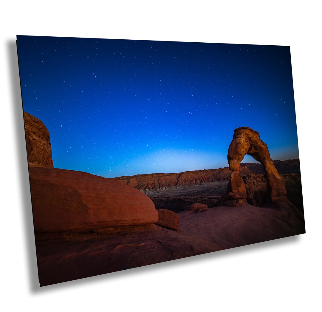 Delicate Arch Blue Hour Canvas Print, Arches National Park UT Starry ...