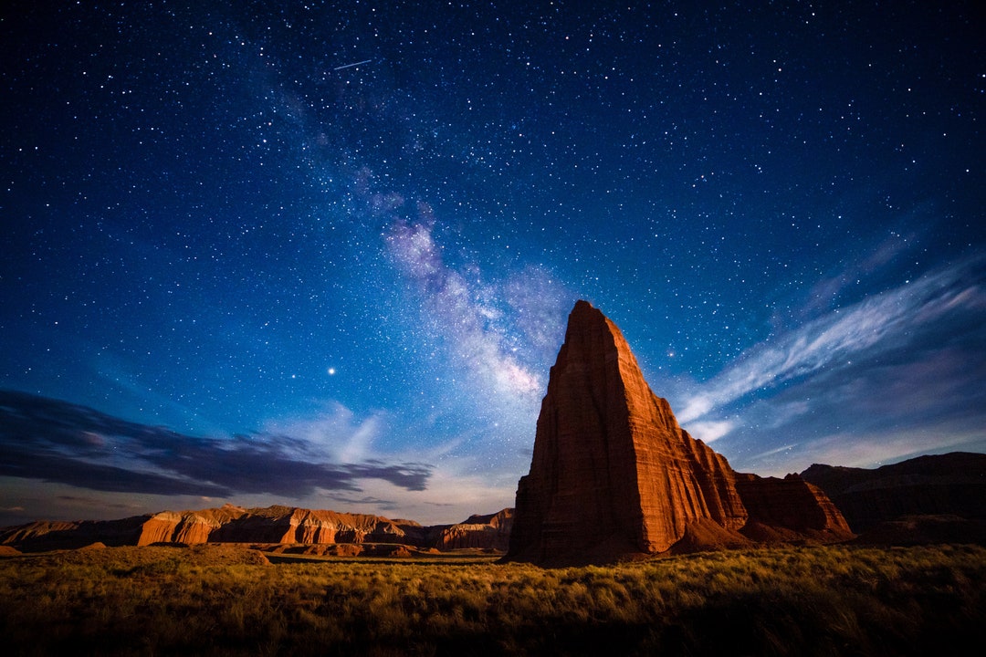 Celestial Serenity: Temple of the Sun Capitol Reef National Park Milky ...