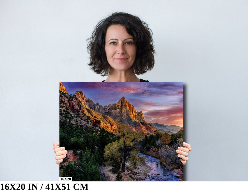 Majestic Guardian: the Watchman in Zion National Park Utah Sunrise ...