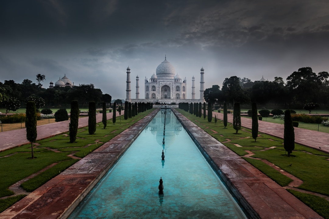 Sunrise at the Taj Mahal Landmark in Agra India Fine Art Canvas Metal ...