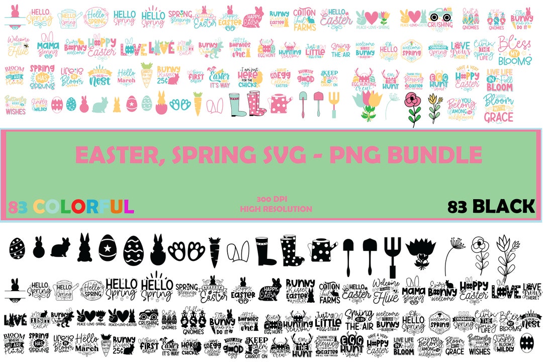 Ostern SVG Mega Bundle, Oster sVG, Frühling SVG, Hase Svg, Osterei svg ...