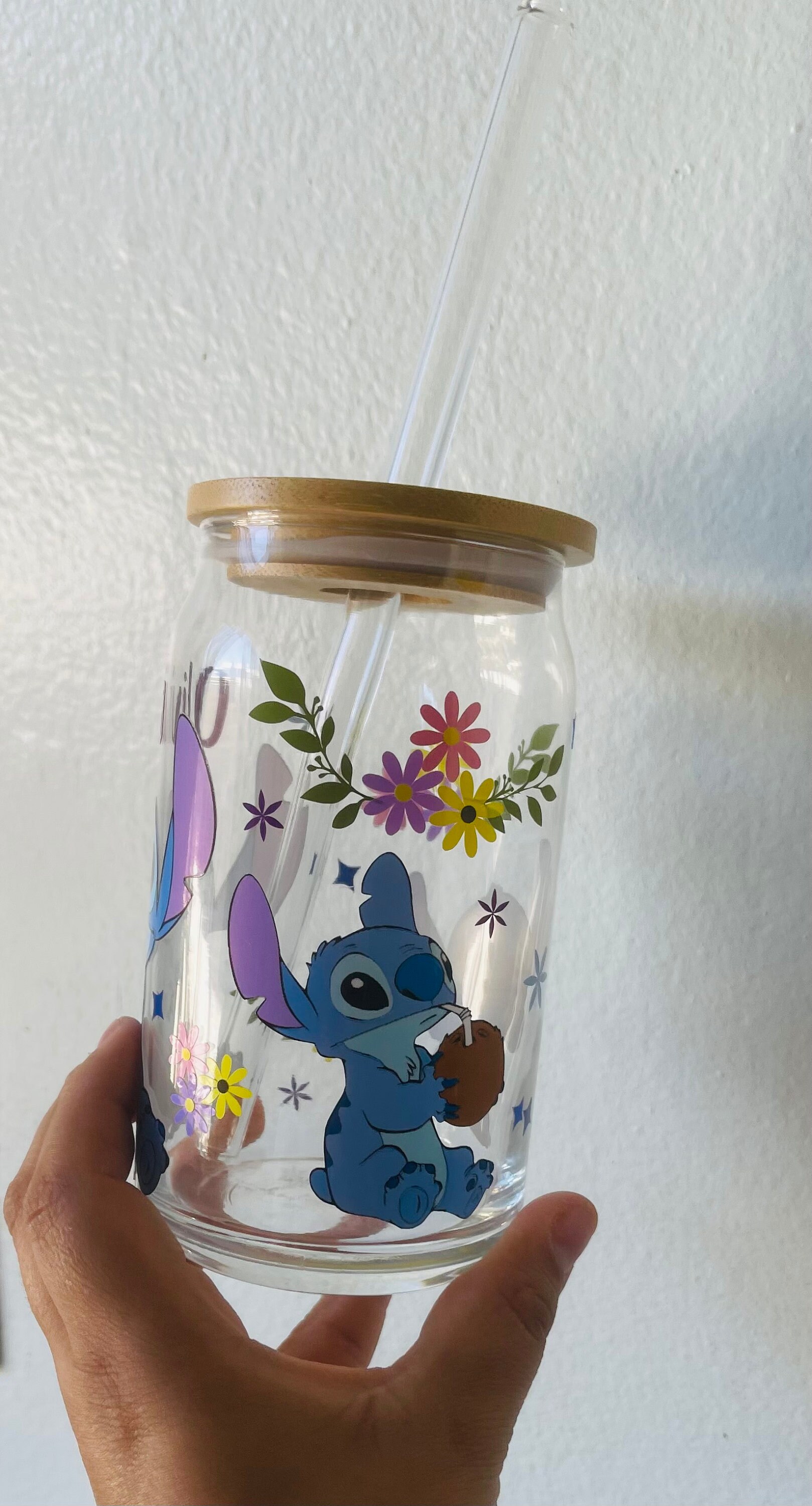 Stitch Libbey Glass/can Lilo and Stitch - Etsy
