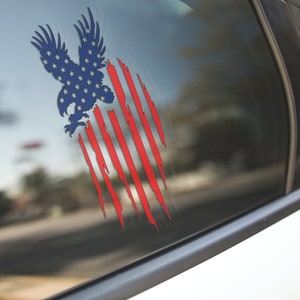 Patriotic Eagle American Flag - Sticker for Cars, Laptop, Vehicle ...