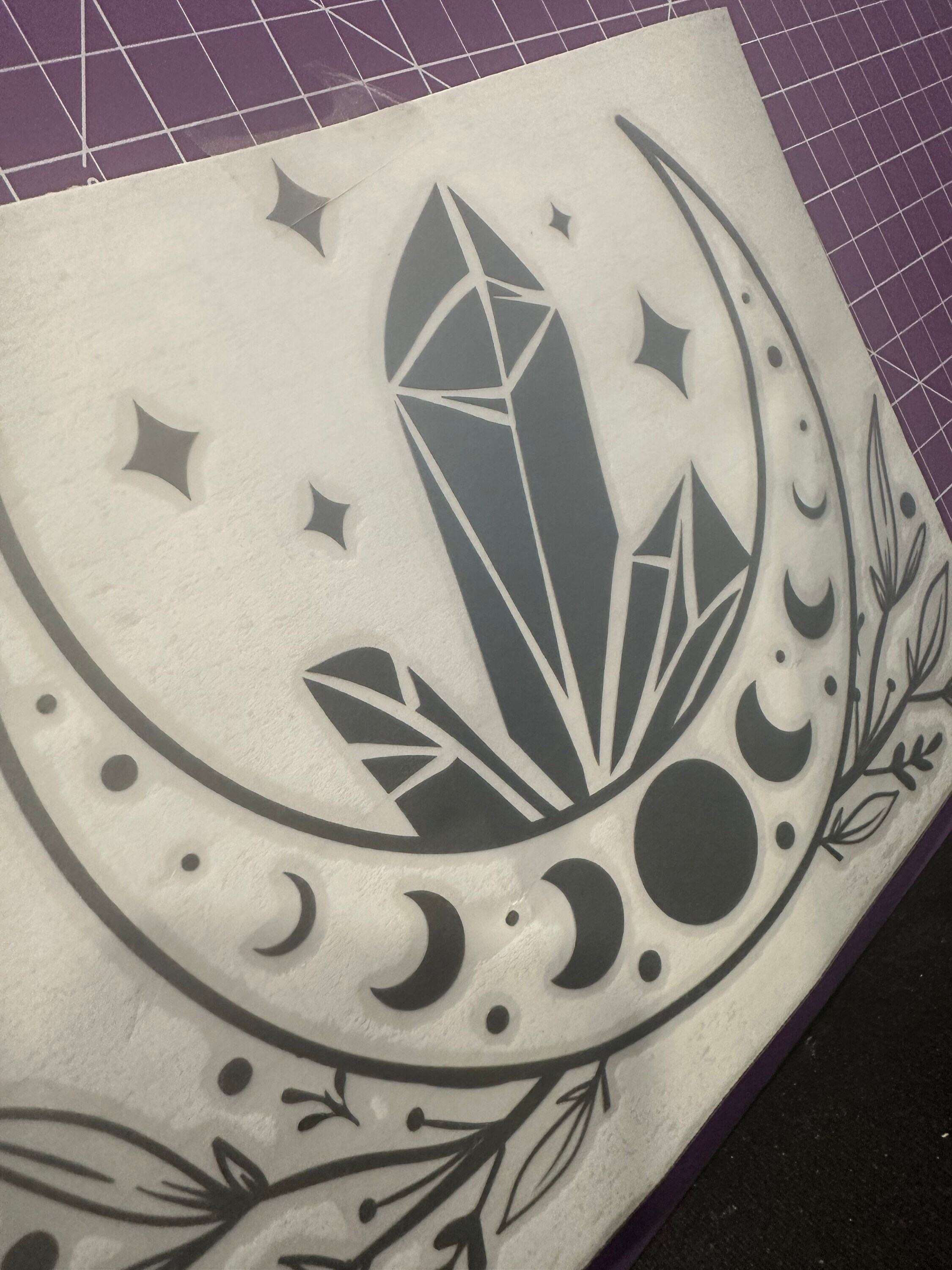 Crystal Moon Phase Car Decal . - Etsy