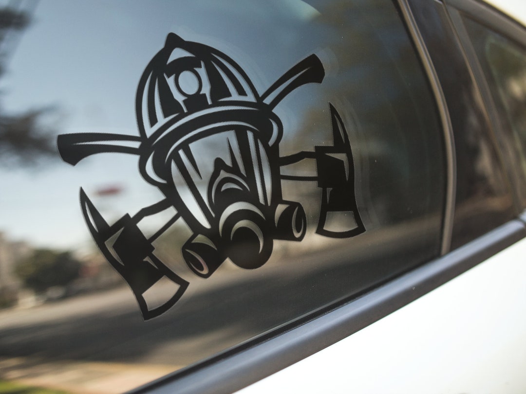 Firefighter Axe Decal - Sticker for Cars, Laptop, Vehicle, Custom ...