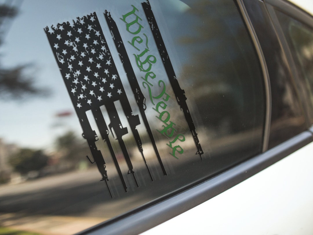 We the People Flag - Patriotic - USA -sticker for Cars, Laptop, Vehicle ...