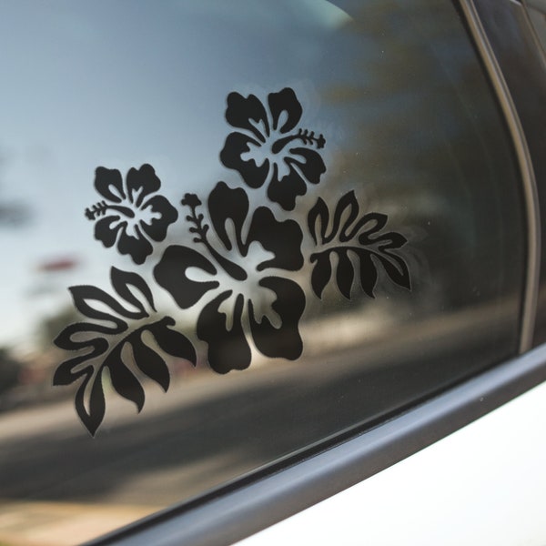 Hawaiian Flower Car Decal - Etsy