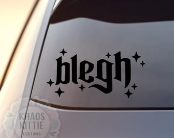 Blegh Sparkle Decal - Sticker for Cars, Laptop, Vehicle, Custom Designs ...